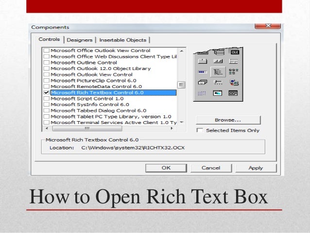 Rich text box - railnibht