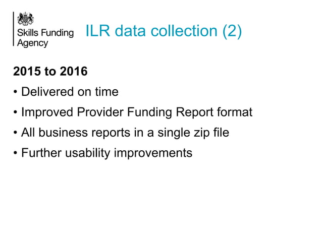 ILR data collection, qualification achievement rates and ESF systems | PPT