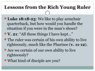 Lessons from the Rich Young Ruler | PPT