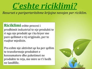 Projekt: Riciklimi | PPTX