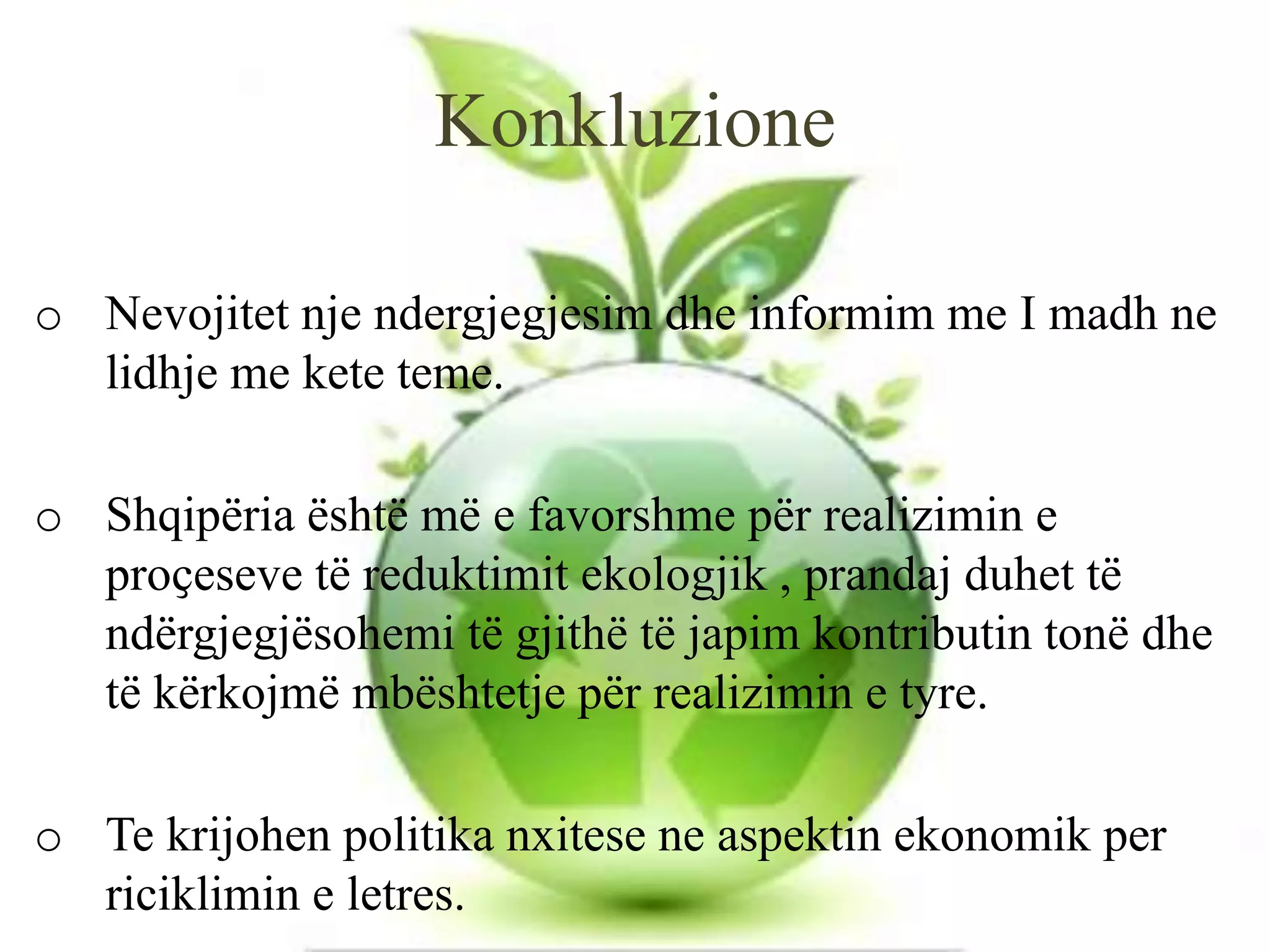 Riciklimi i letres | PPTX