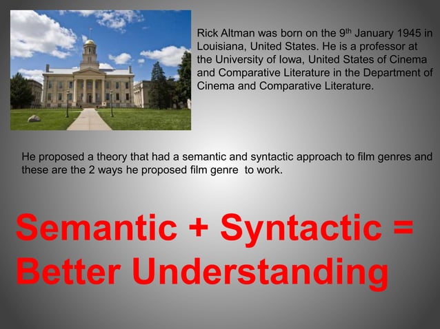 Rick Altman | PPTX | Genres