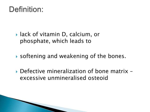 Rickets | PPTX | Bone and Joint Conditions | Diseases and Conditions