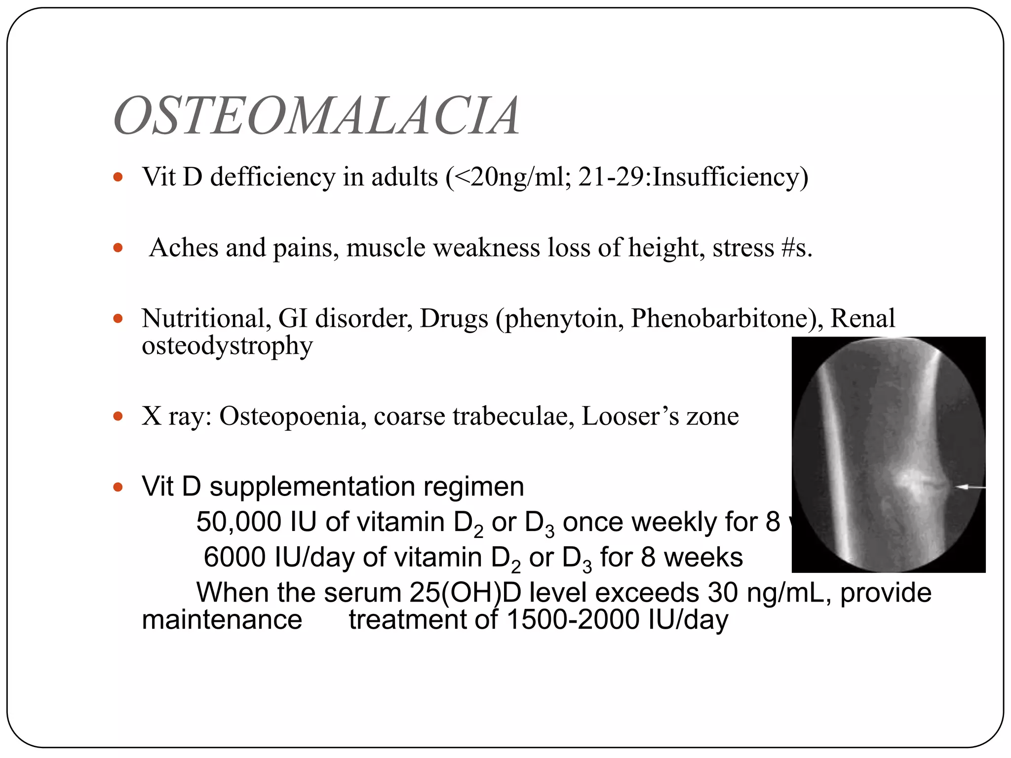 Rickets & Osteomalacia | PPTX | Bone and Joint Conditions | Diseases ...