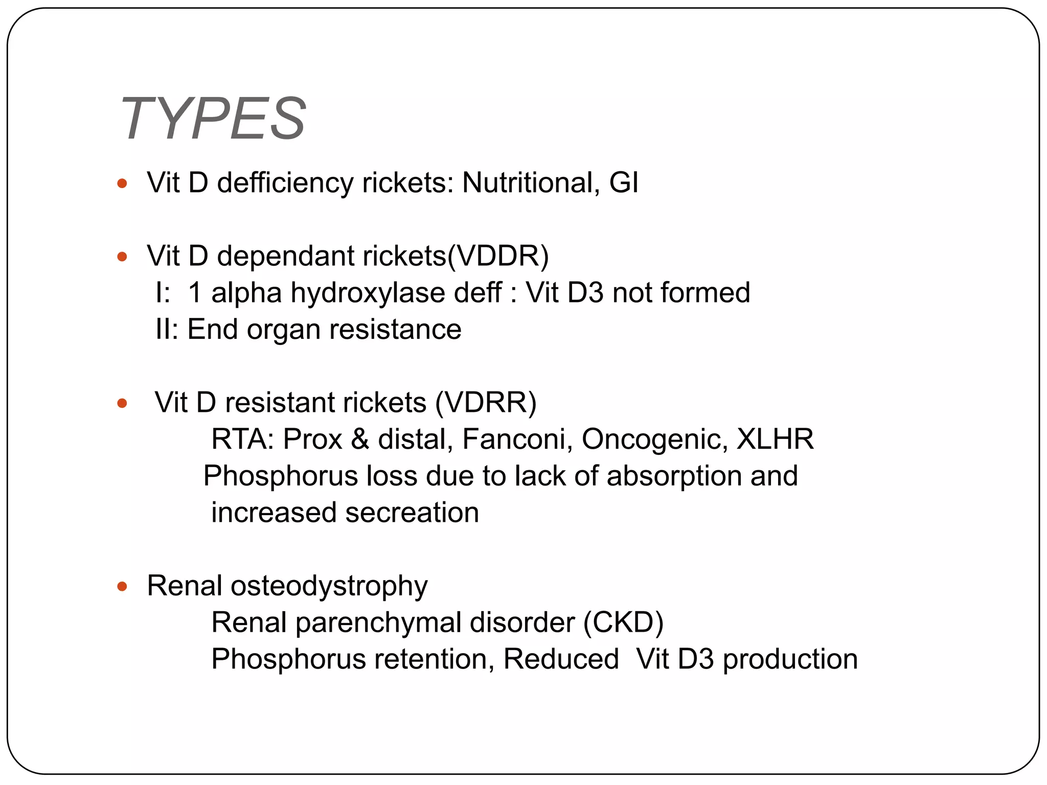 Rickets & Osteomalacia | PPTX | Bone and Joint Conditions | Diseases ...