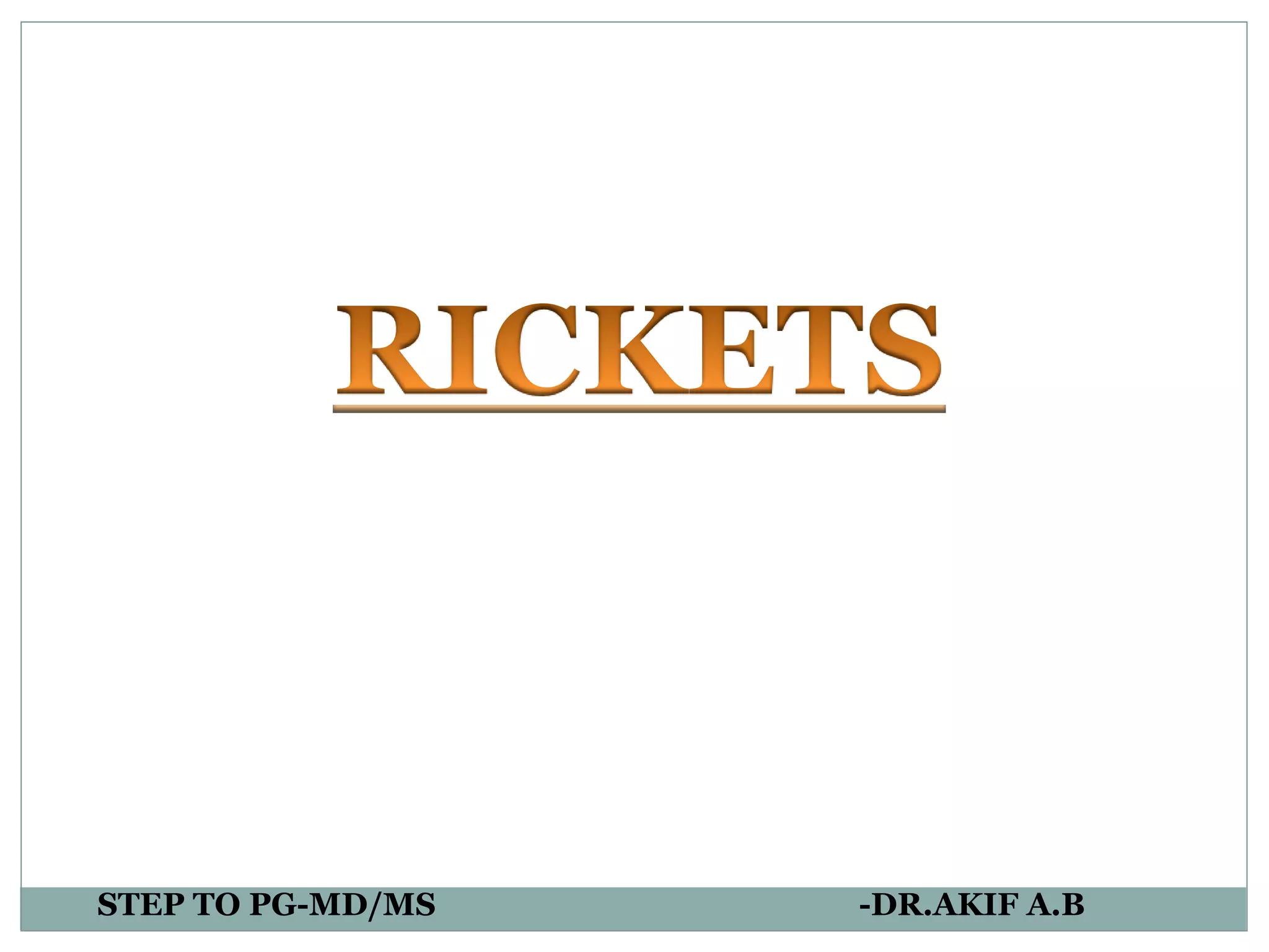 Rickets | PPT