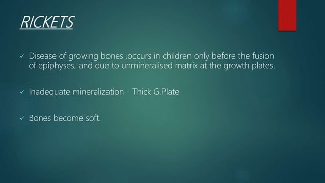 Rickets | PPTX | Bone and Joint Conditions | Diseases and Conditions
