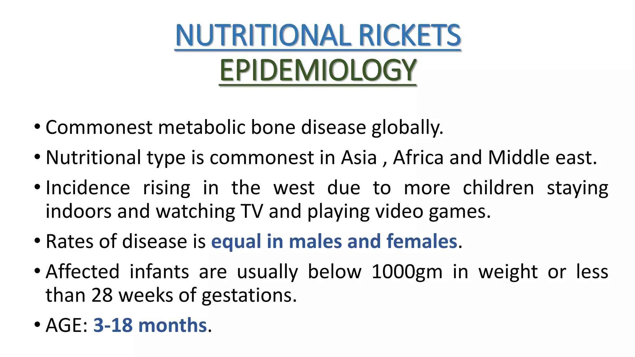 Rickets | PPTX | Bone and Joint Conditions | Diseases and Conditions