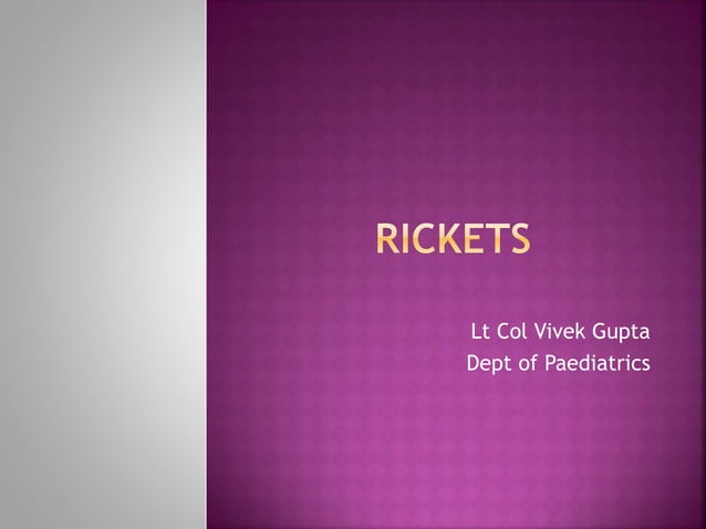RICKETS clinical features | PPT