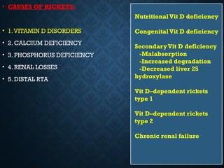 rickets management type prognosis causes | PPTX