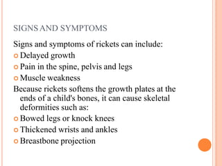 Rickets basics , pathology, diagnosis and management | PPTX