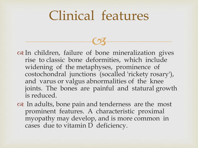 Rickets and osteomalacia | PPTX | Bone and Joint Conditions | Diseases ...