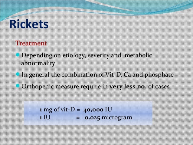 Rickets Treatment