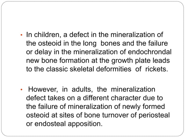 Rickets & osteomalacia | PPTX | Bone and Joint Conditions | Diseases ...