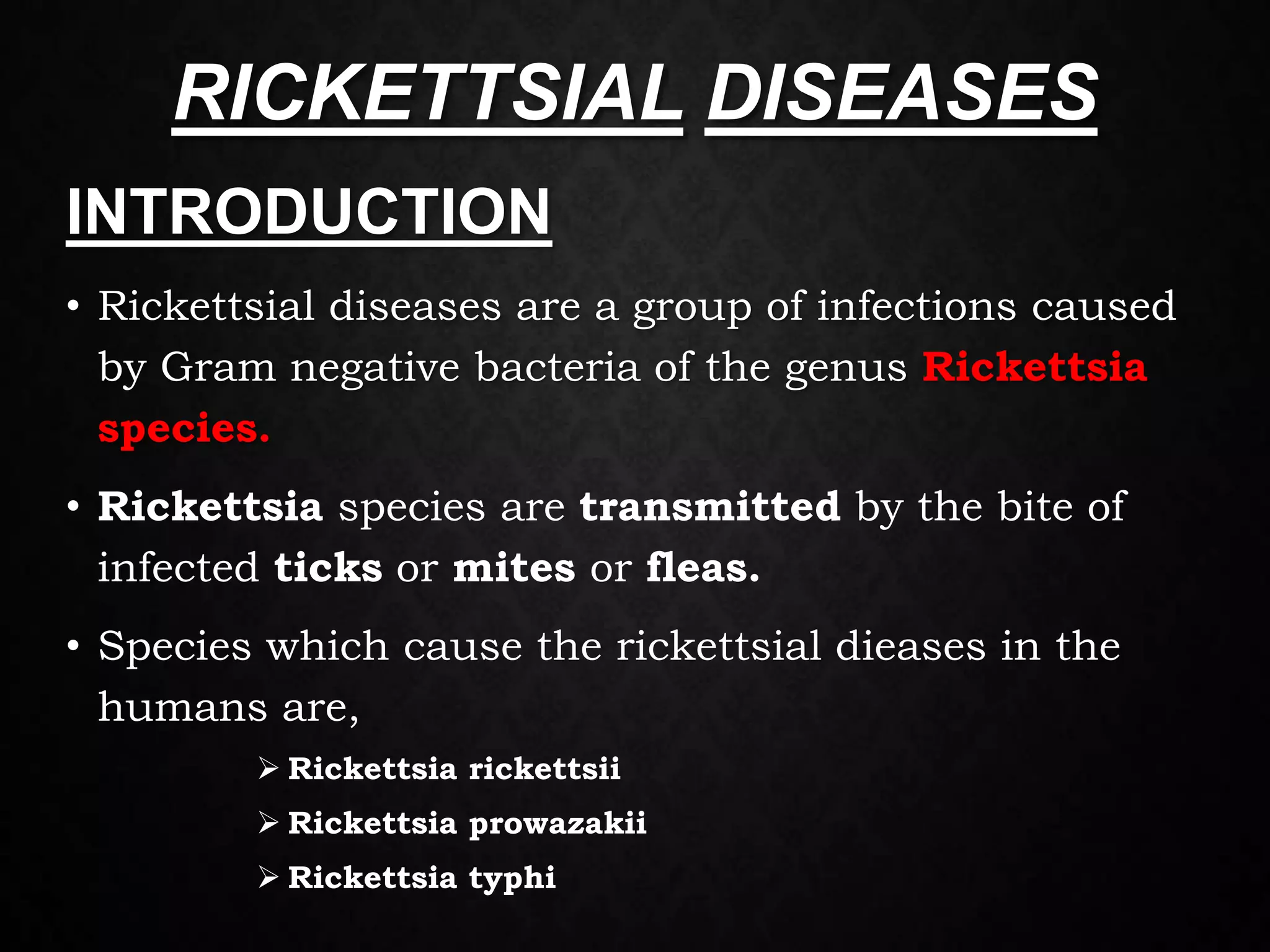 Rickettsial and protozoan diseases of human | PPTX