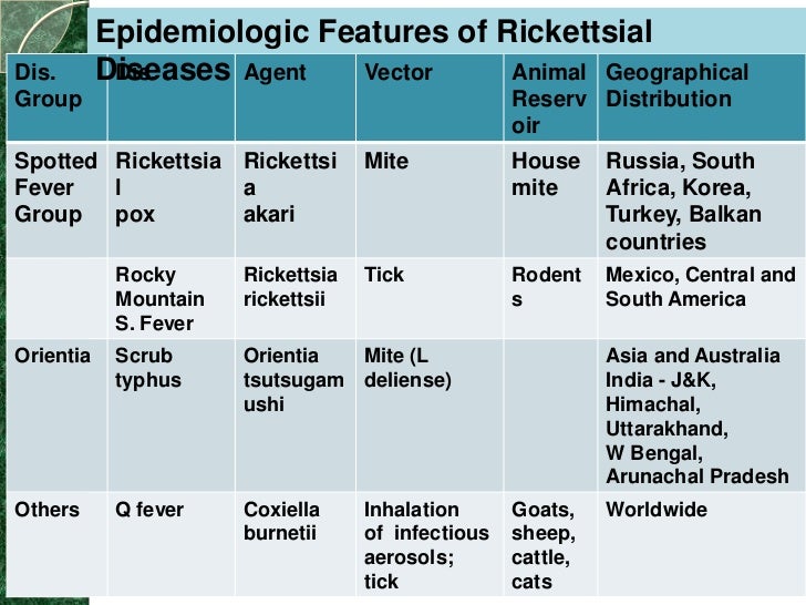 Rickettsial diseases