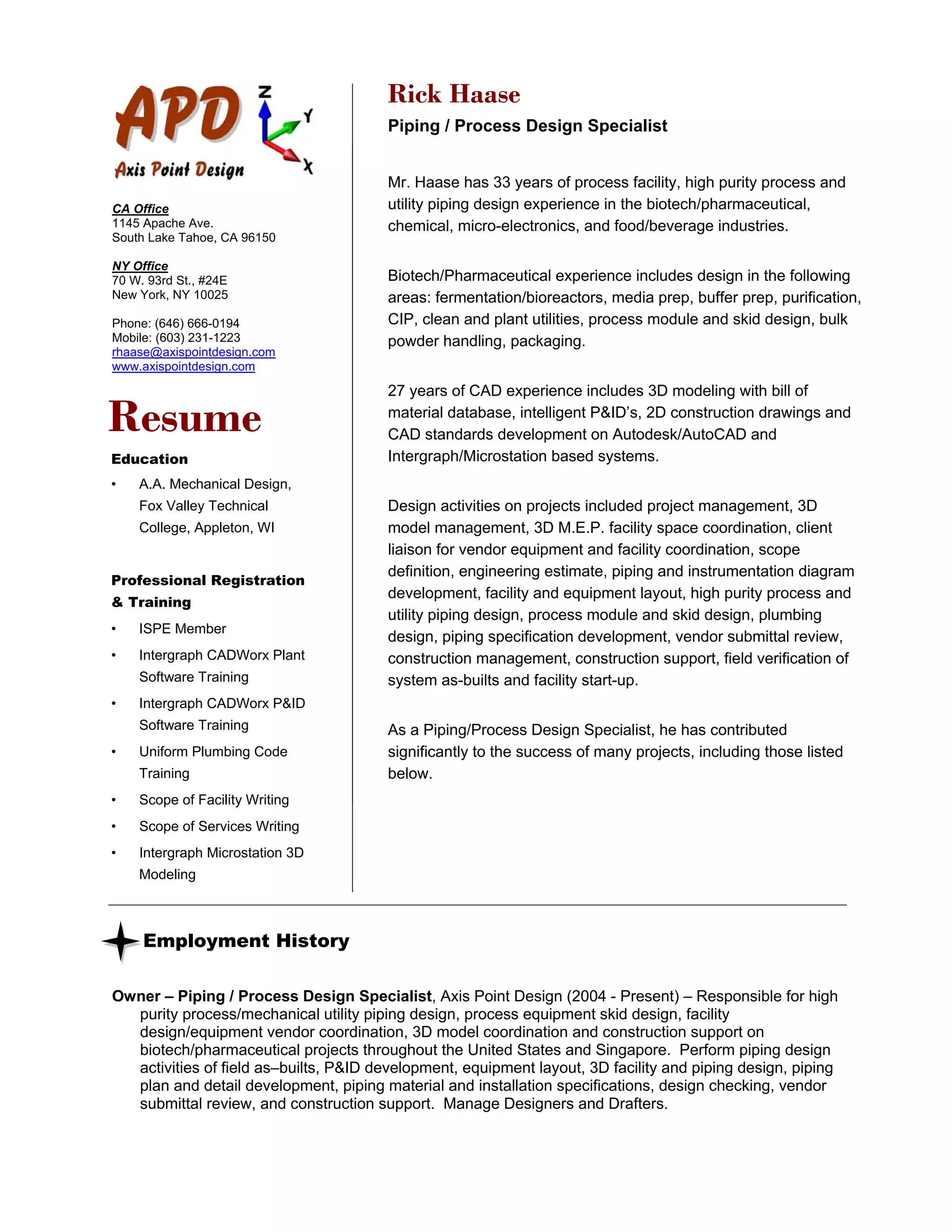 Resume - Rick Haase | PDF