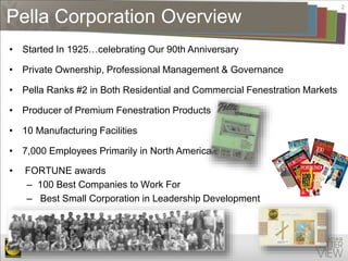 Opening the Window to Data: Pella’s Journey - Creating Value with ...