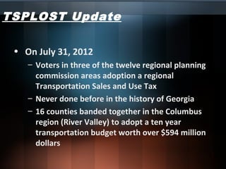 Columbus Consolidated Government T-SPLOST Update | PPT