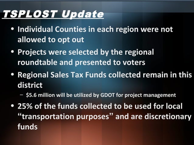 Columbus Consolidated Government T-SPLOST Update | PPT