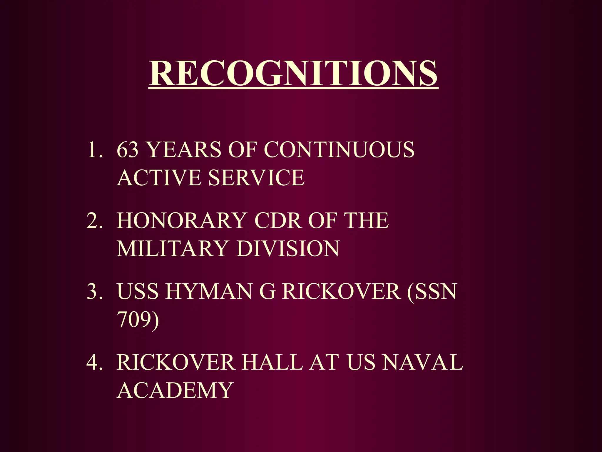 A basic guide to personality of Gen Hyman Rickover | PPT