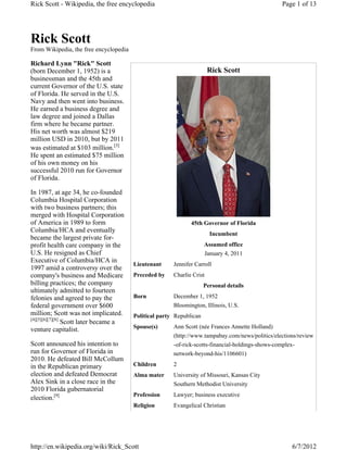 Rick Scott (Wikipedia Info) | PDF