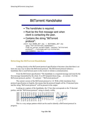 Detecting BitTorrents Using Snort | PDF