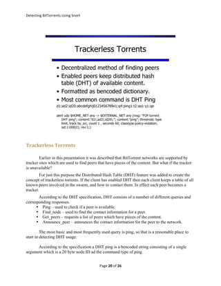 Detecting BitTorrents Using Snort | PDF