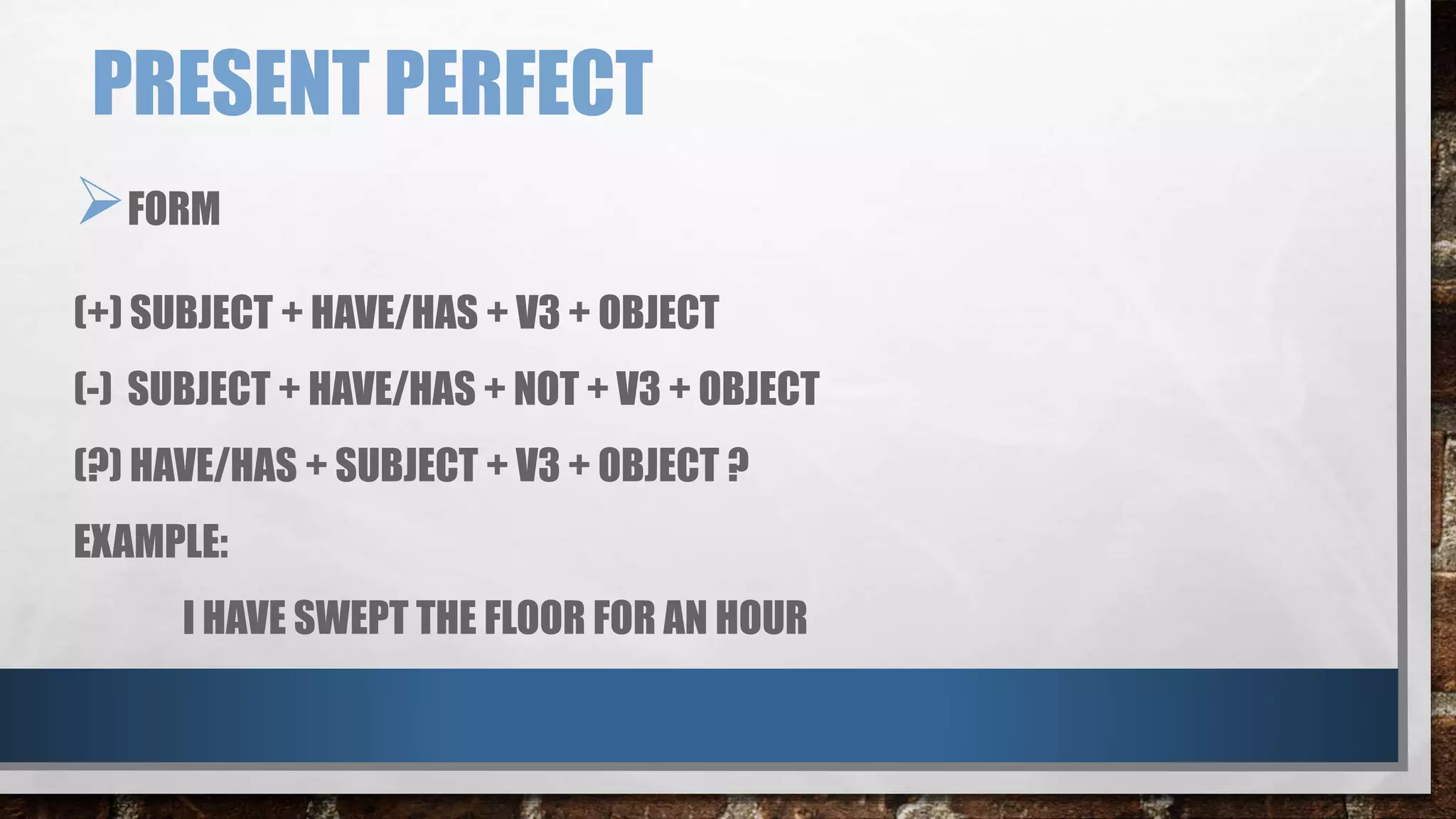 present perfect, present perfect continuous and future perfect ...