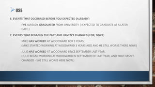 present perfect, present perfect continuous and future perfect ...