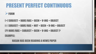 present perfect, present perfect continuous and future perfect ...