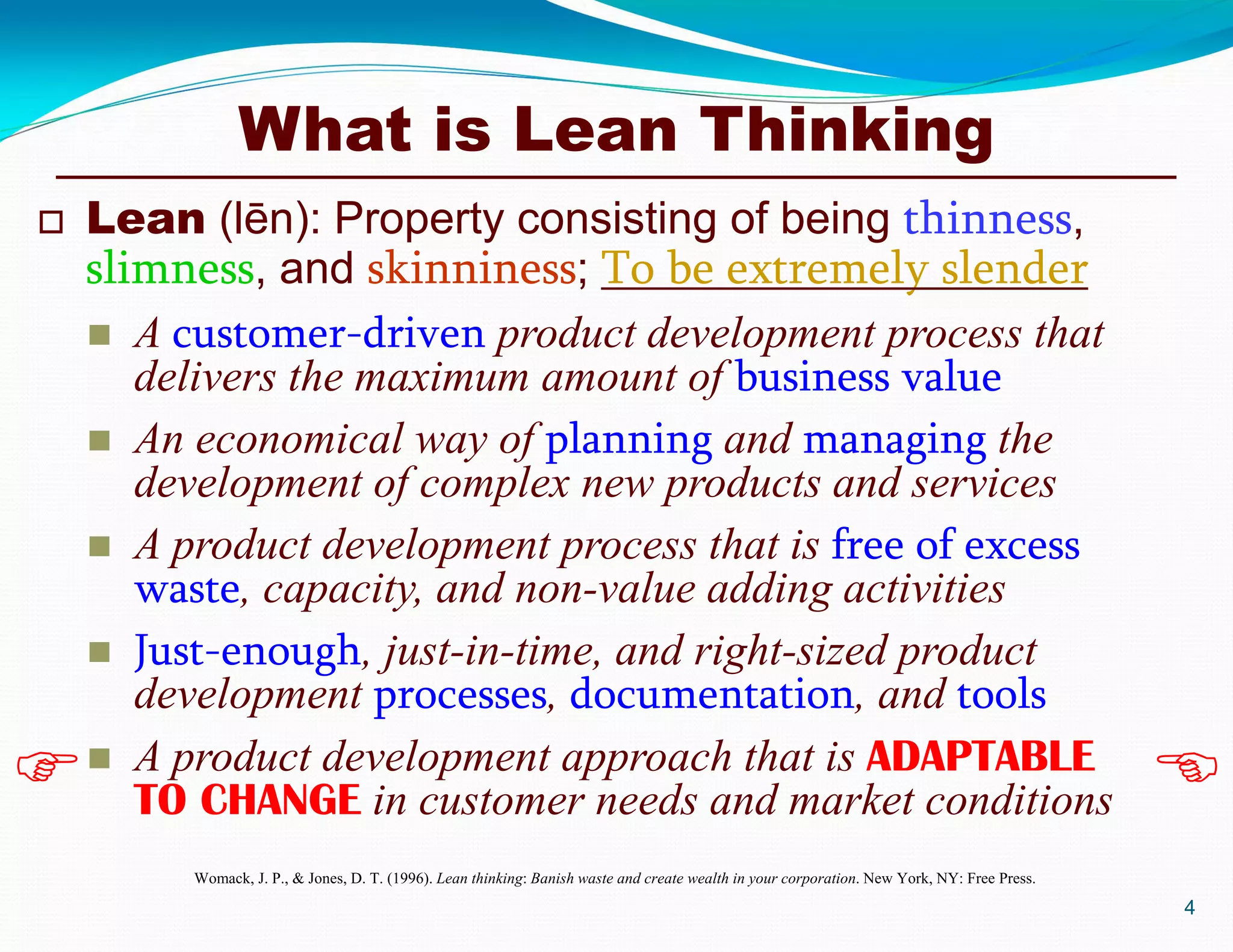 Business Value of Lean Thinking | PDF