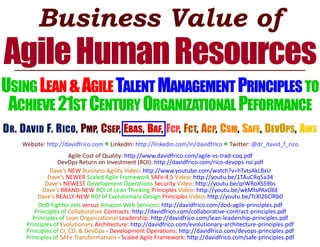 Business Value of Agile Human Resources (AHR) | PDF