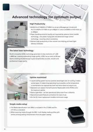 Ricoh pro-c7100 x | PDF