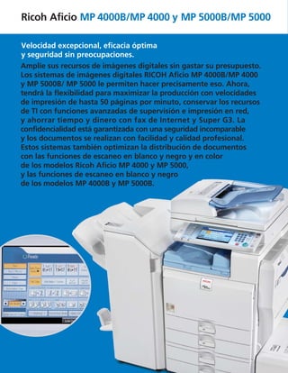 Ricoh MP 4000 sp/ 5000 sp | PDF