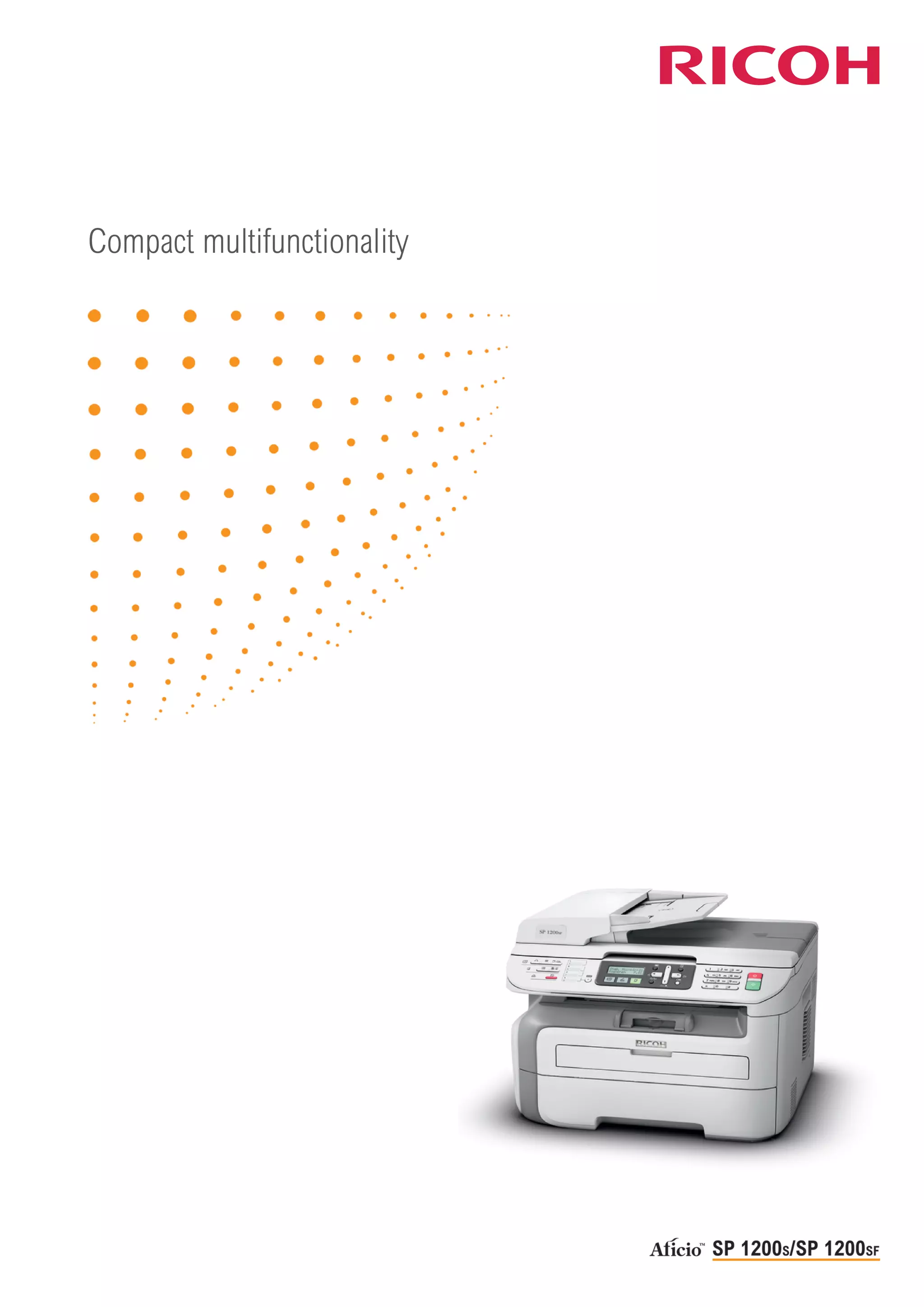 Ricoh SP 1200SF Brochure | PDF