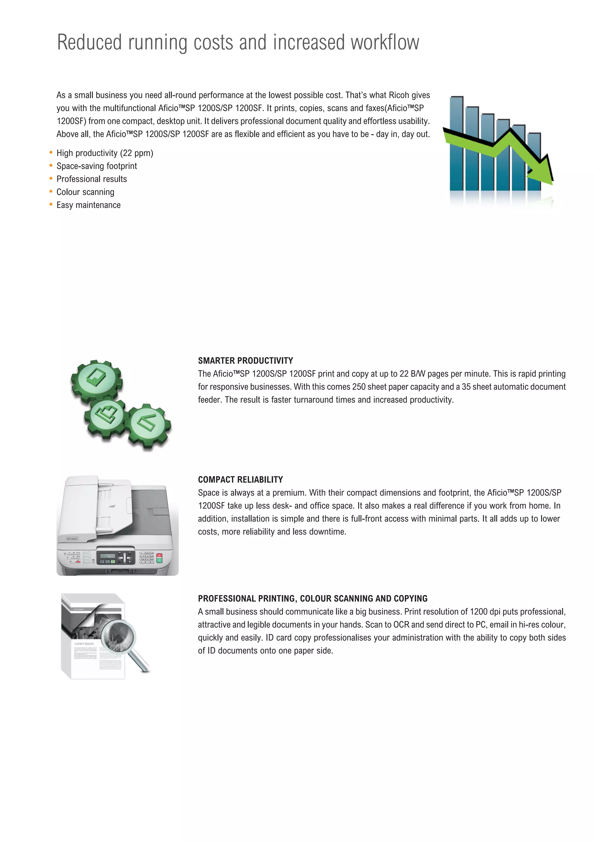 Ricoh SP 1200SF Brochure | PDF