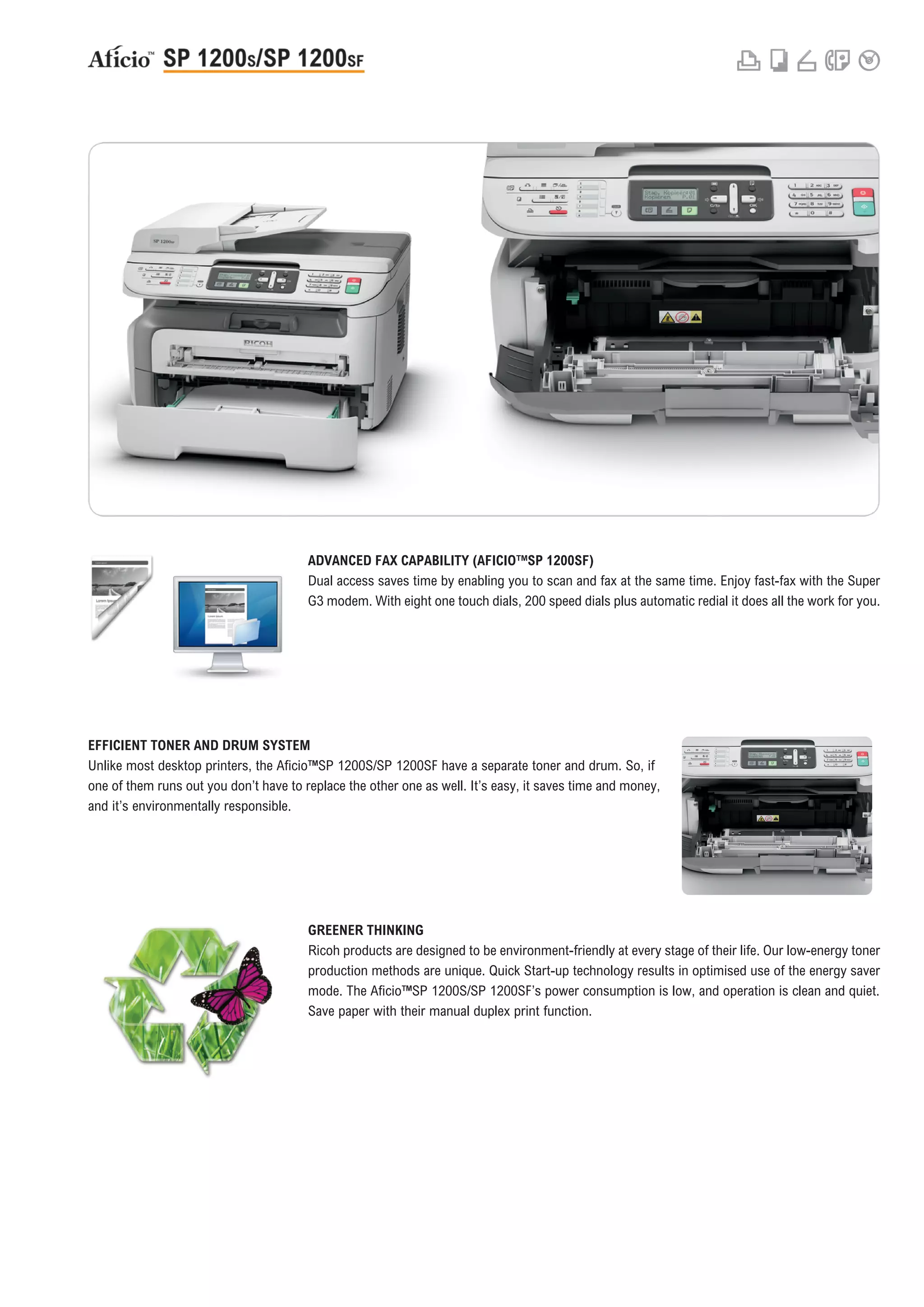 Ricoh SP 1200SF Brochure | PDF