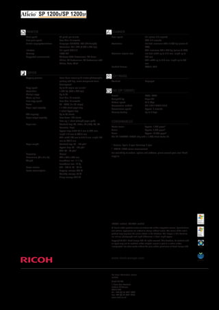 Ricoh SP 1200SF Brochure | PDF