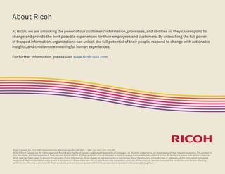 Workplace Experience Management | Ricoh USA Inc. | PDF