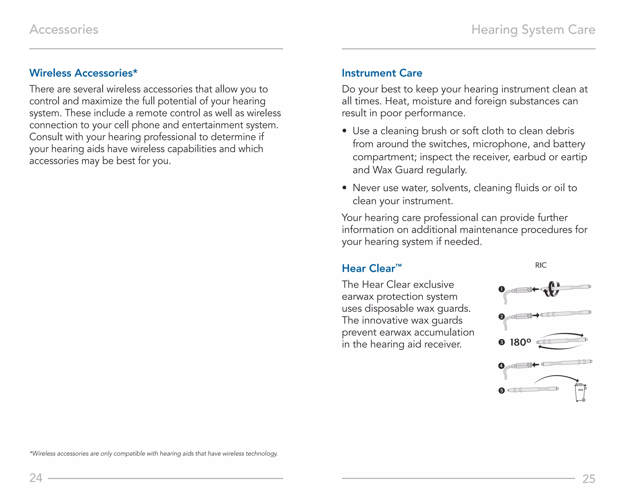 RIC (Receiver in Canal) hearing aid operations Manual | PDF