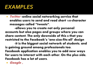 online platforms for ict content development | PPTX | Social Networking ...