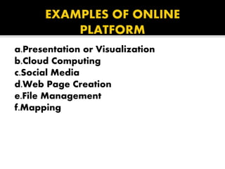 online platforms for ict content development | PPTX | Social Networking ...
