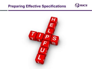 Specification writing | PPTX