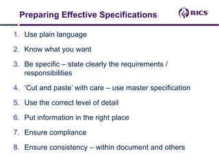Specification writing | PPTX