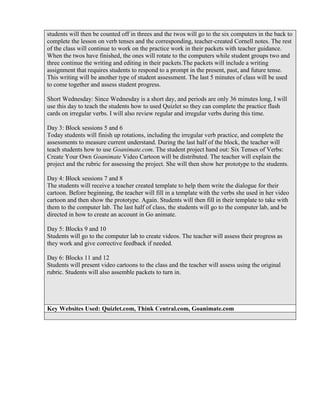 Riddell tech unit_outline_final | DOCX | Educational Assessment | Education