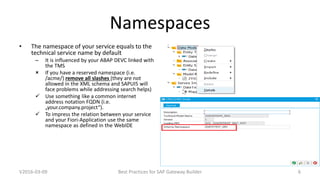 Daniel Ridder Best Practices SAP Gateway Builder | PDF