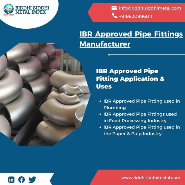 Pipe Fitting Elbow | IBR Approved | EIL Approved | Pipe Fittings Outlet Manufacturer | PDF