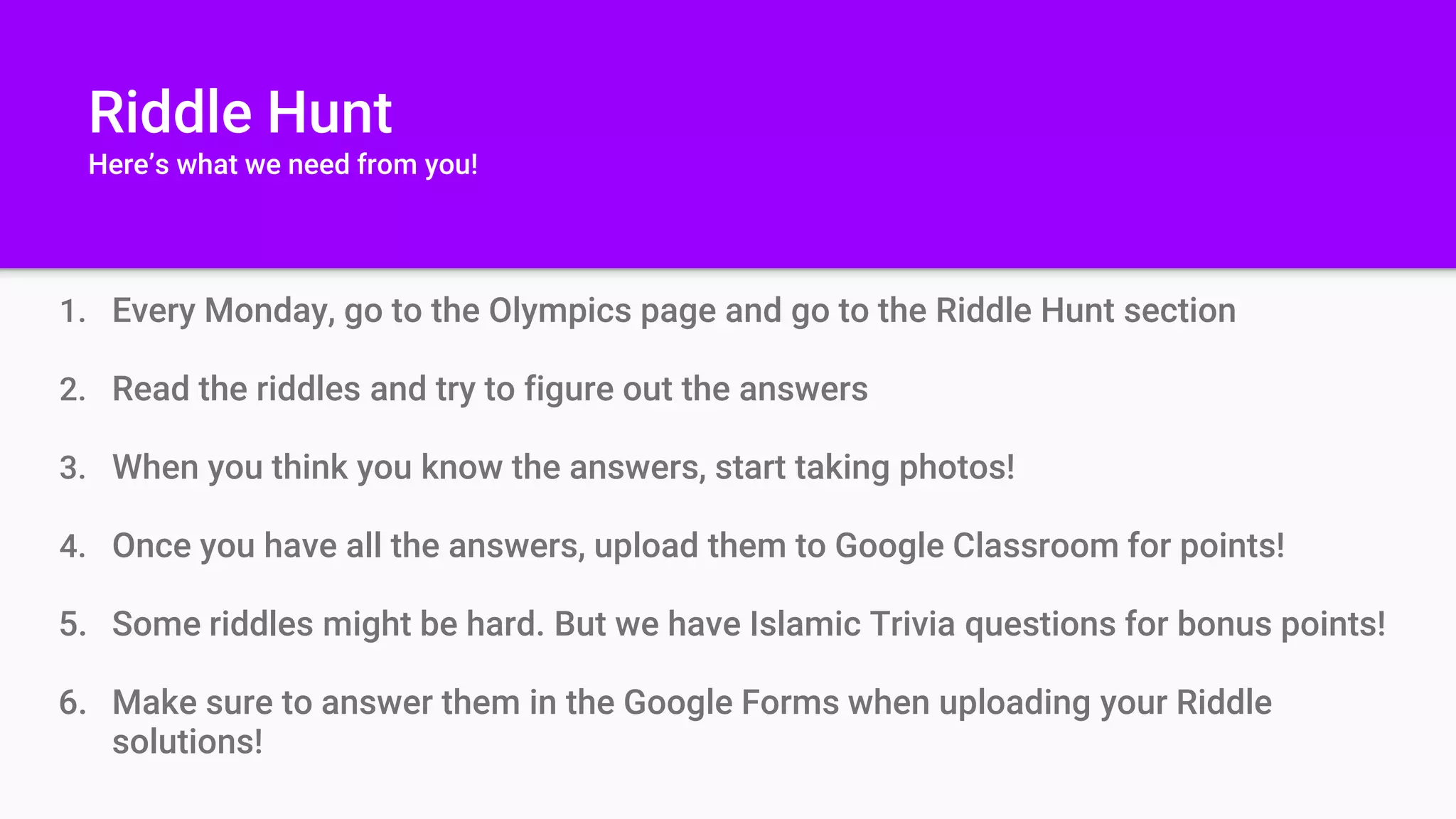 Riddle Hunt | PPT