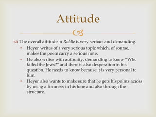 English 30-1 Riddle Poetry Analysis | PPTX